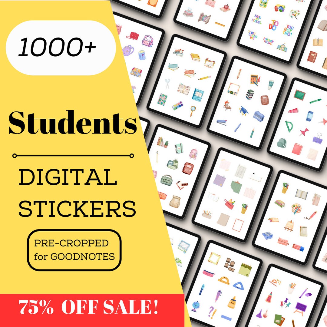 Student Digital Stickers, Goodnotes Stickers, Student Stickers, Digital ...