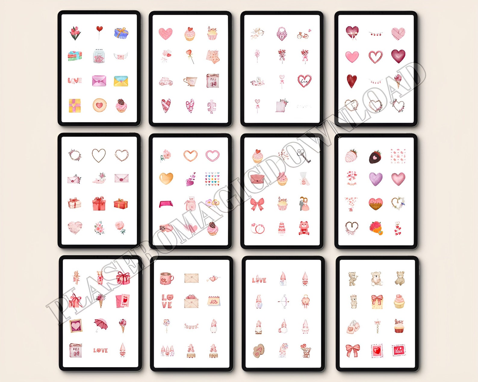 1000+ Valentine's Day Digital Stickers: Goodnotes Planner Stickers, PNG ...