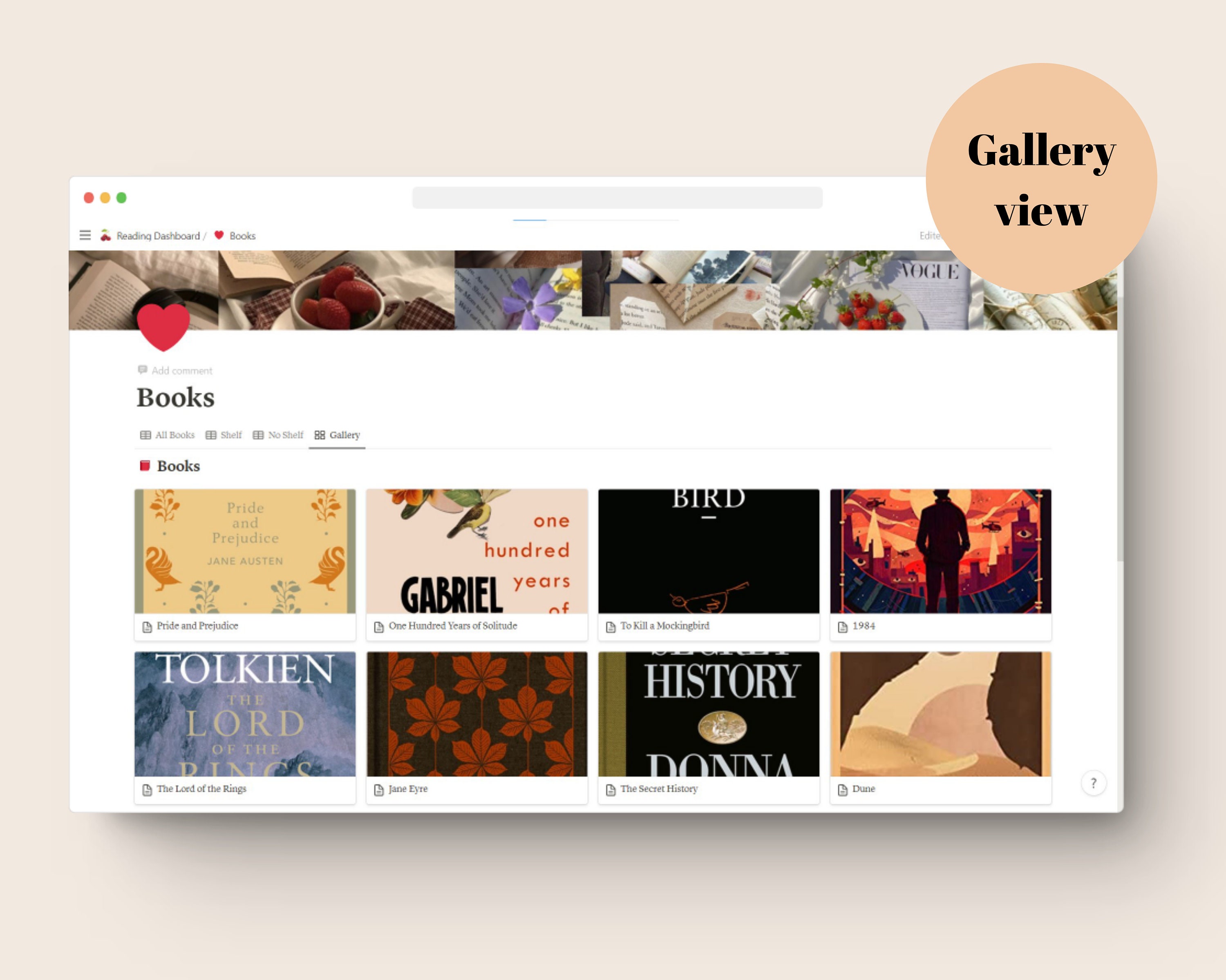 Reading Planner Notion Template , Notion Reader Templates, Notion ...