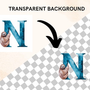 26 Sloth Png Sloth Clipart Sloth Alphabet Png Doodle Letters Animal ...