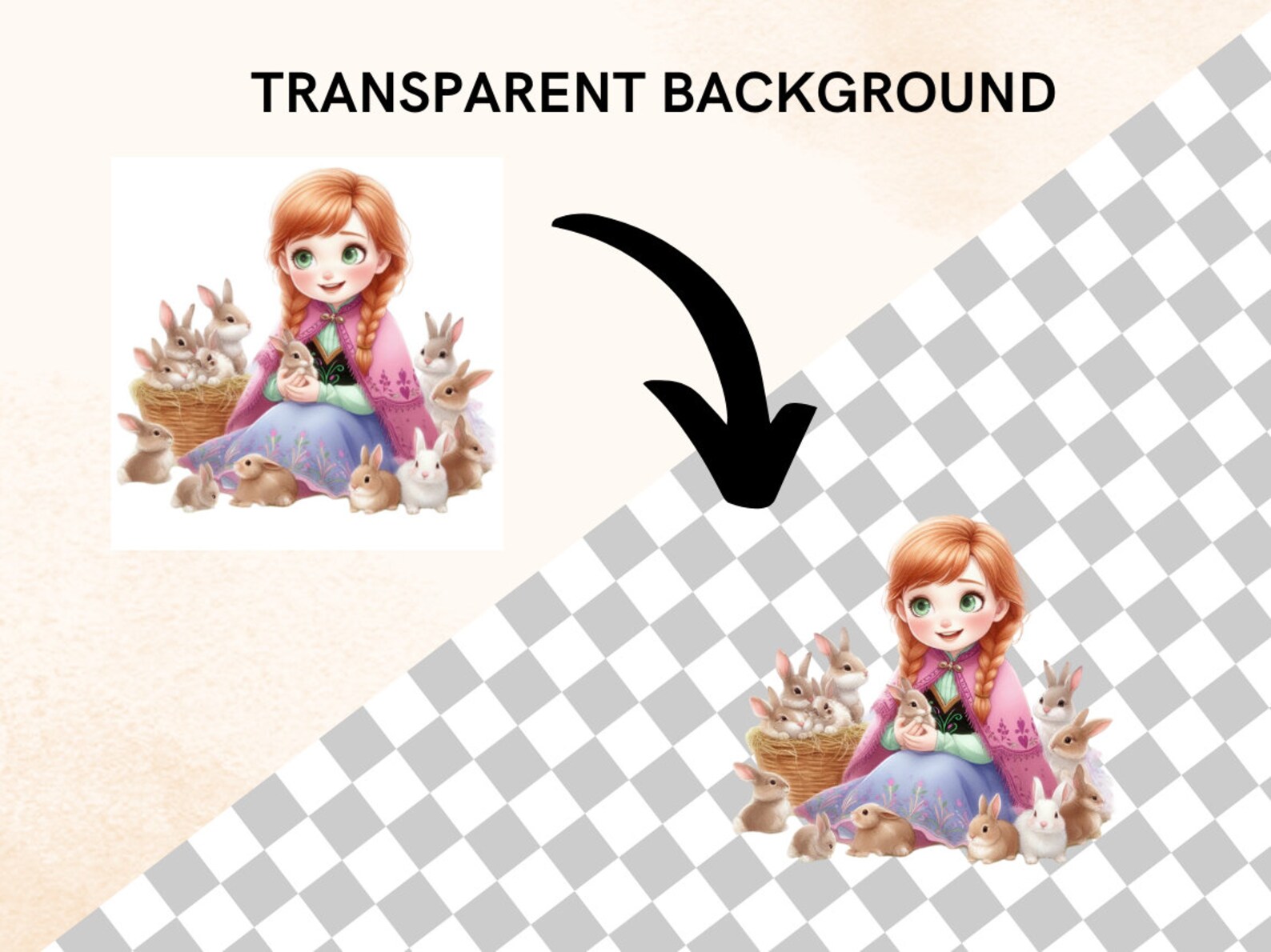 35 Baby Princess Anna Watercolor Clipart, Ice Princess PNG, Fairytale ...