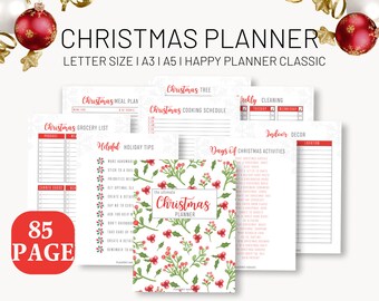 Christmas Planner Printable, Holiday Planner, Christmas Gift List, Xmas ...