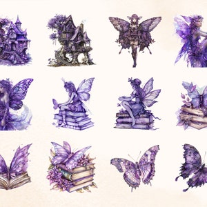 51 PNG Watercolour Purple Fairy Clipart, Fairies Png, Fantasy Art ...
