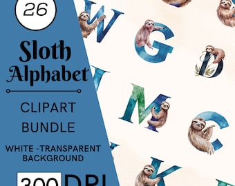 Sloth Png Sloth Clipart Sloth Alphabet Png Doodle Letters Animal ...