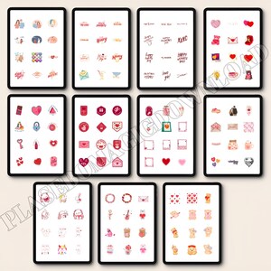 1000+ Valentine's Day Digital Stickers: Goodnotes Planner Stickers, PNG ...