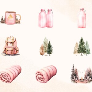 30 Camping Clipart, Girl Camping Clipart, Campfire PNG, Camper PNG ...