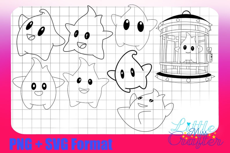 8 Luma Lumalee Bundle Mario Movie Super SVG and PNG Files, Digital ...