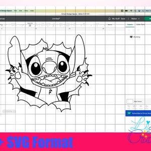 Stitch Bursting Out or Escaping PNG and SVG File in Both Colour and ...