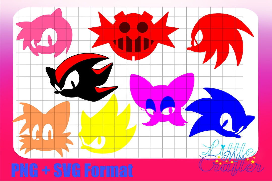Sonic Knuckles Tails Amy Rouge Shadow Eggman Super Sonic Emblem Images Svg And Png Files