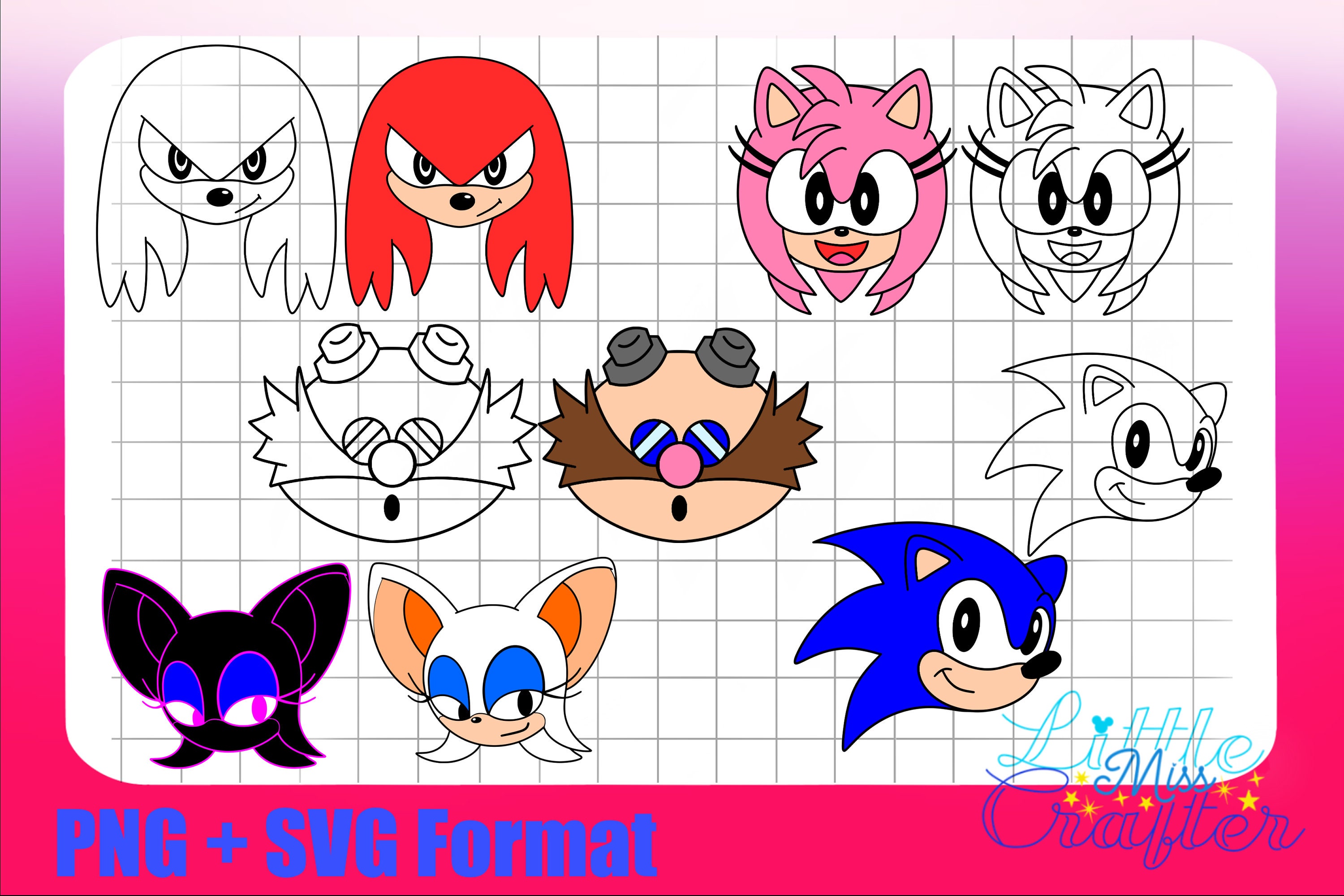 Sonic Knuckles Tails Amy Rouge Shadow Eggman Super - Etsy