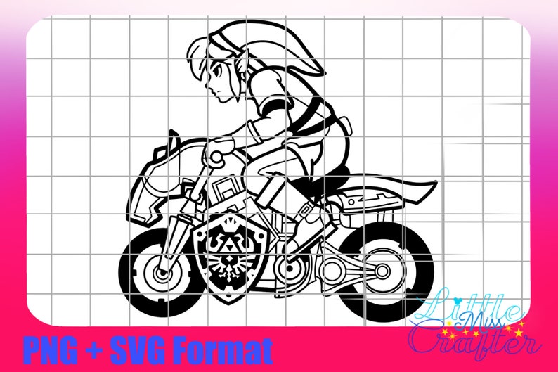 Link Legend of Zelda Mario Kart SVG and PGN Outline and - Etsy