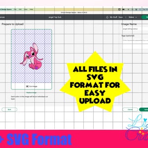 Angel Experiment 624 Lilo and Stitch SVG and PNG in Colour and Black ...