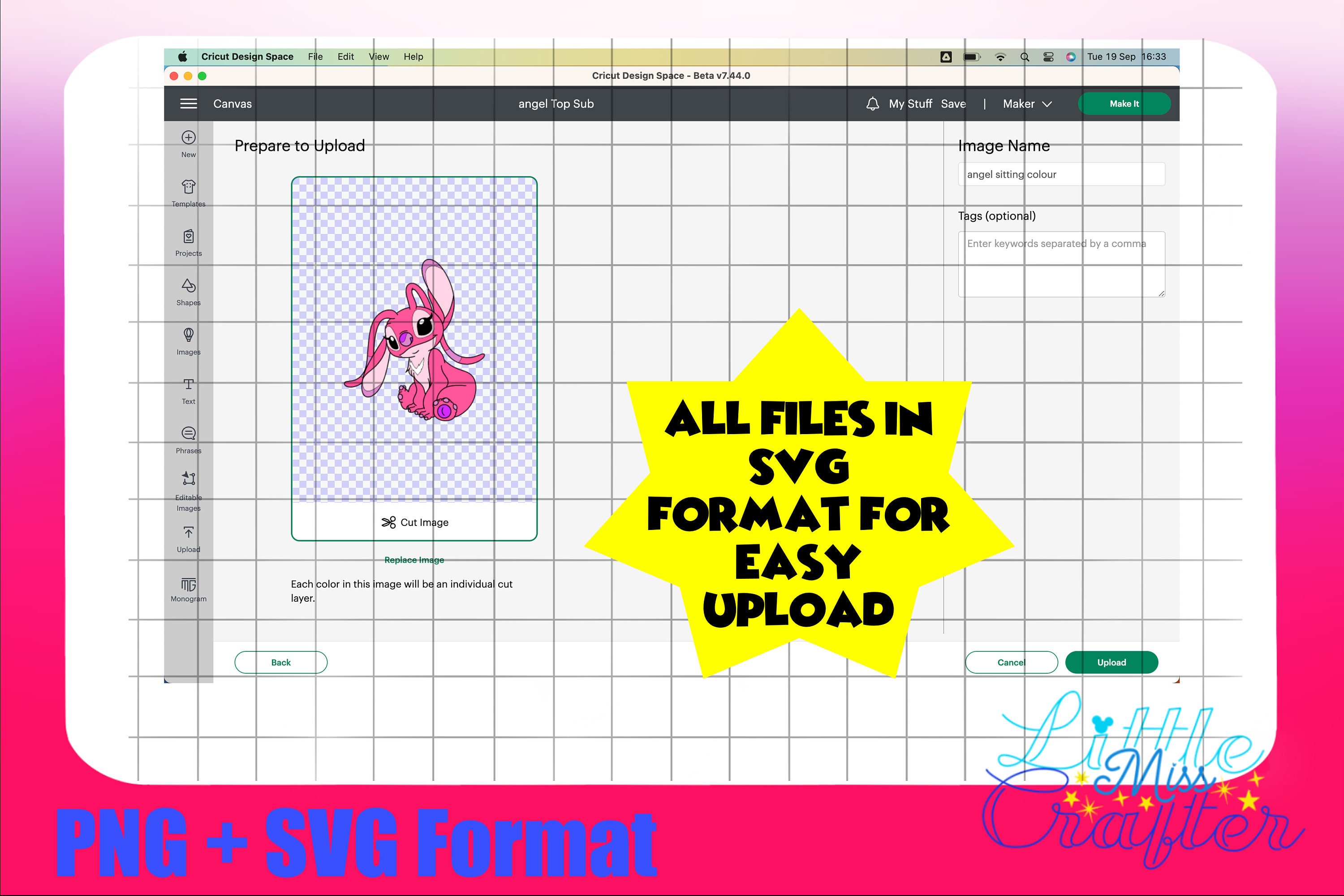 Angel Experiment 624 Lilo and Stitch SVG and PNG in Colour and Black ...