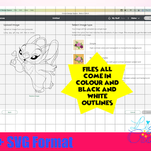 Angel Experiment 624 Lilo and Stitch SVG and PNG in Colour and Black ...