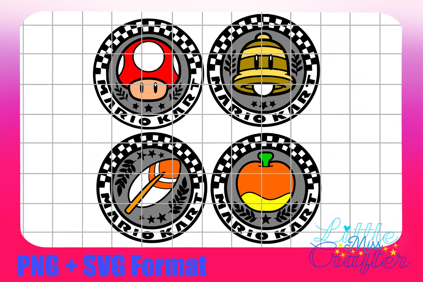 Mario Kart 4 Grand Prix Cup Emblems PNG + SVG Coloured Layers and ...