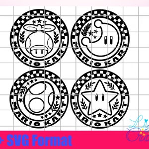 Mario Kart 4 Grand Prix Cup Emblems PNG + SVG Coloured Layers and ...