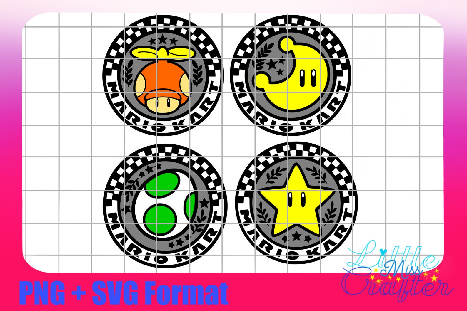 Mario Kart 4 Grand Prix Cup Emblems PNG + SVG Coloured Layers and ...