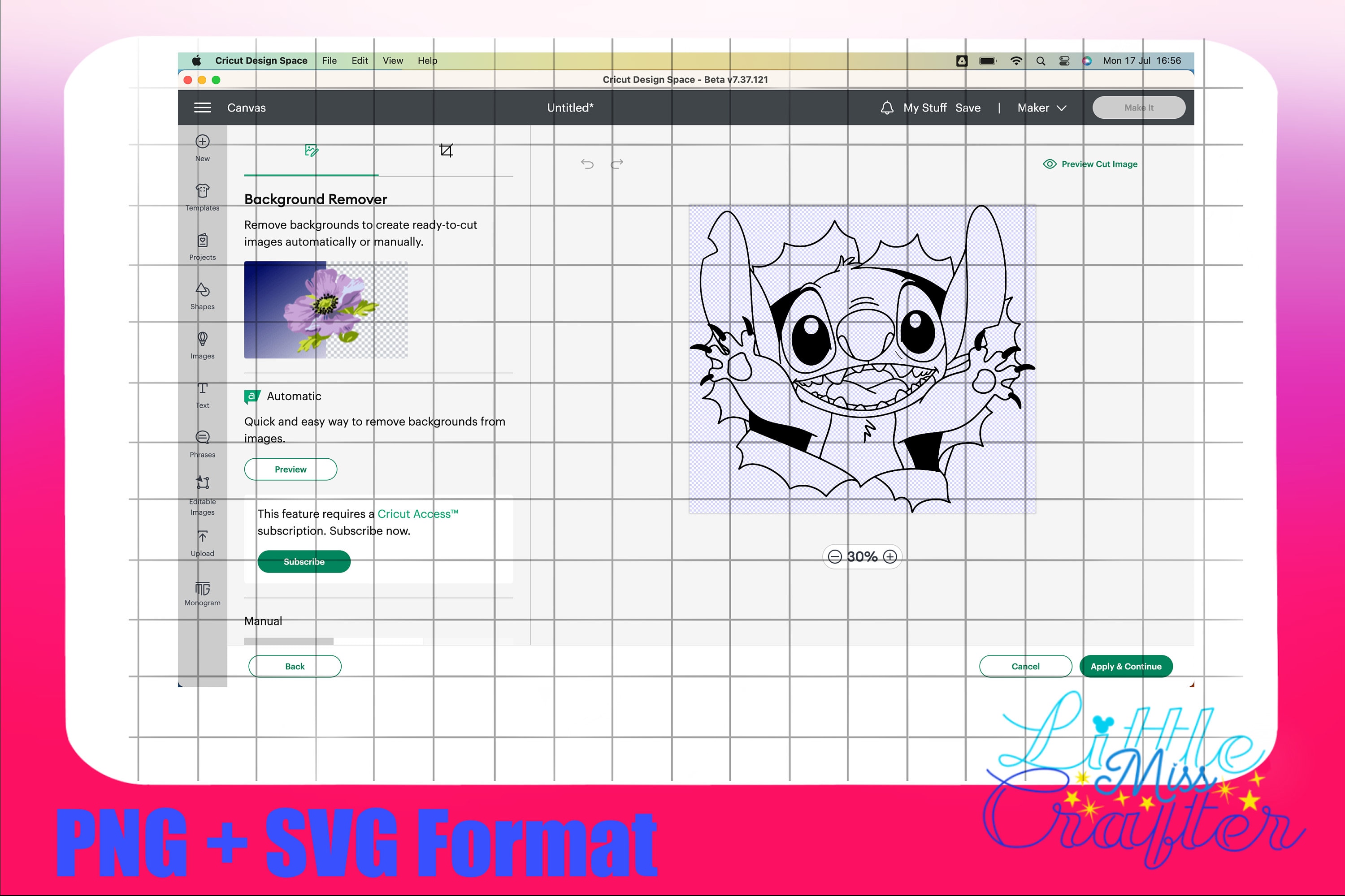 Stitch Bursting Out or Escaping PNG and SVG File in Both Colour and ...