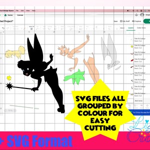 16 Pixie Fairy Tink PNG SVG Tinkerbell Colour and Black and White Peter ...