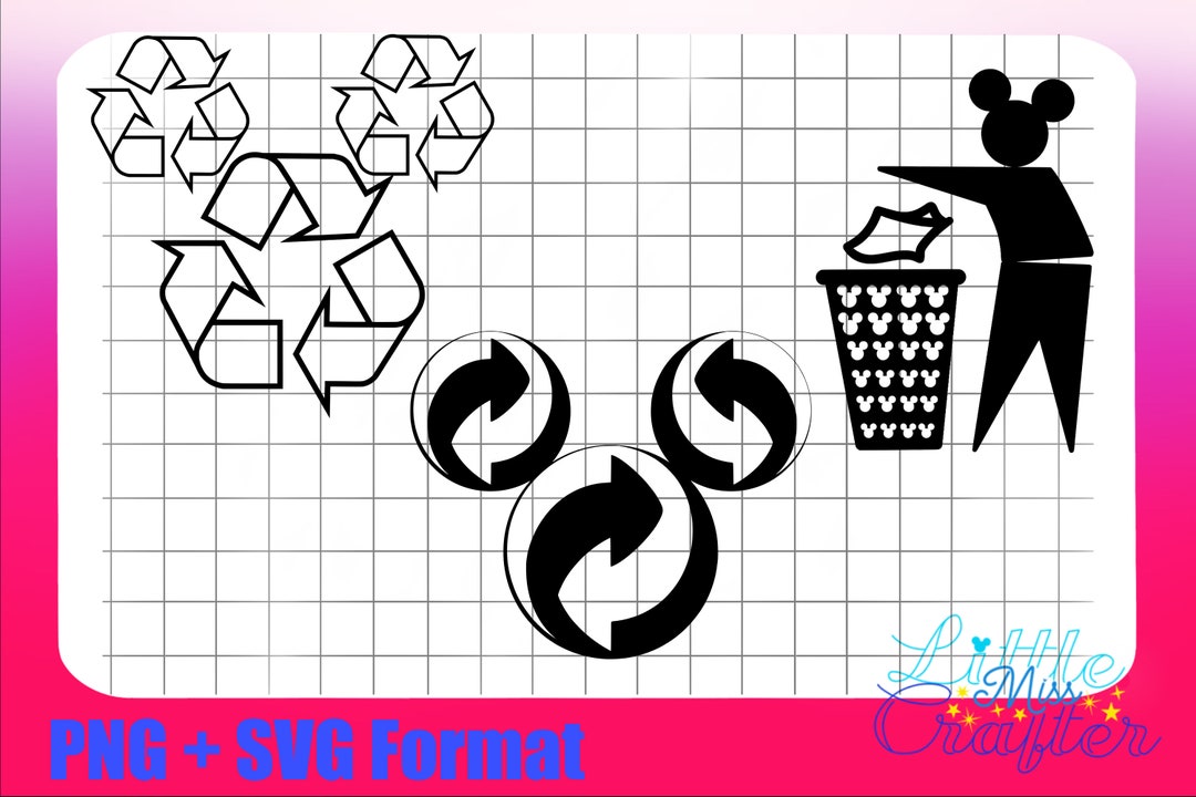 Mickey Recycling, Reuse, Rubbish, Trash, Environmental Bin Sticker SVG ...