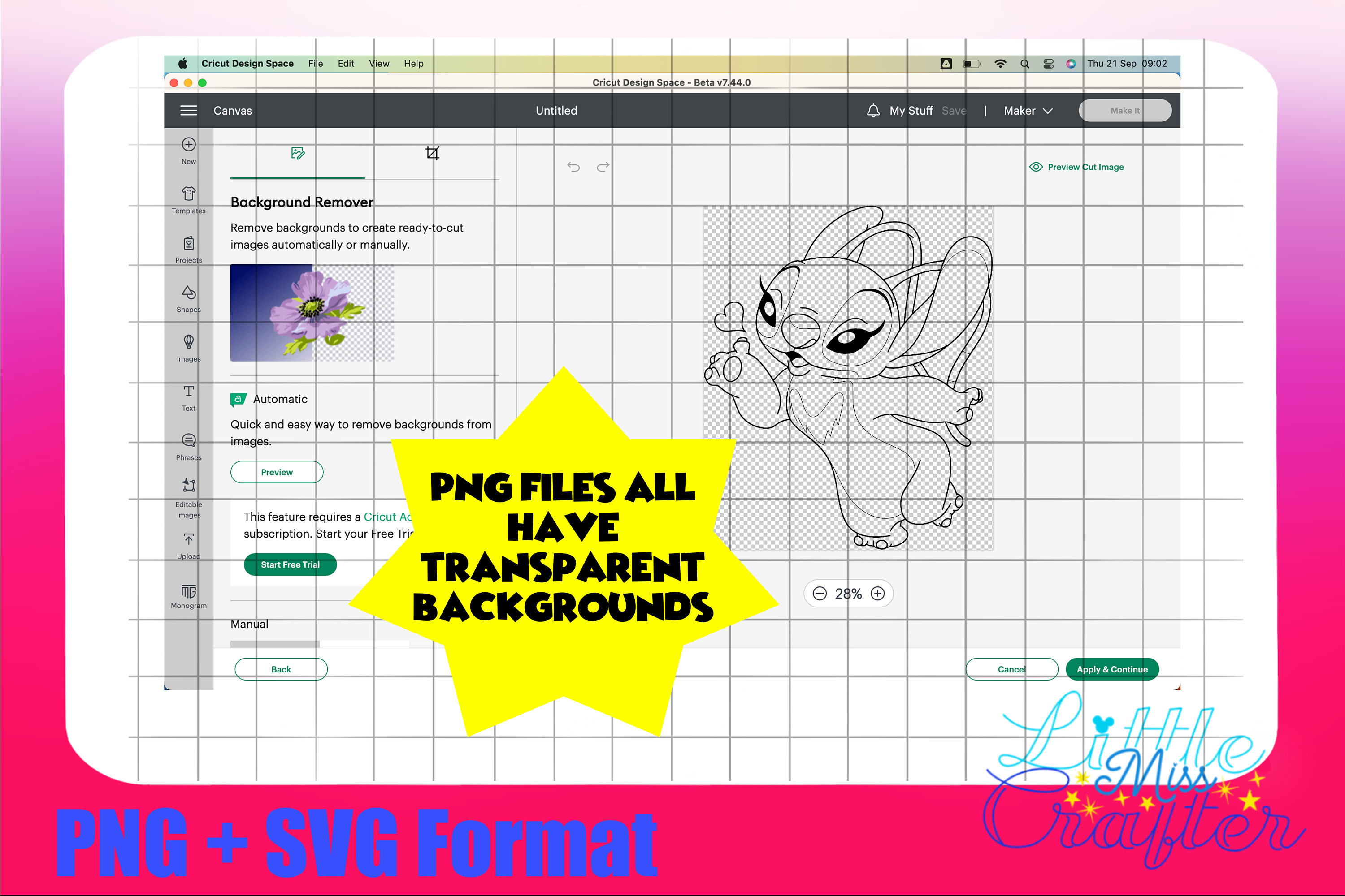 Angel Experiment 624 Lilo and Stitch SVG and PNG in Colour and Black ...