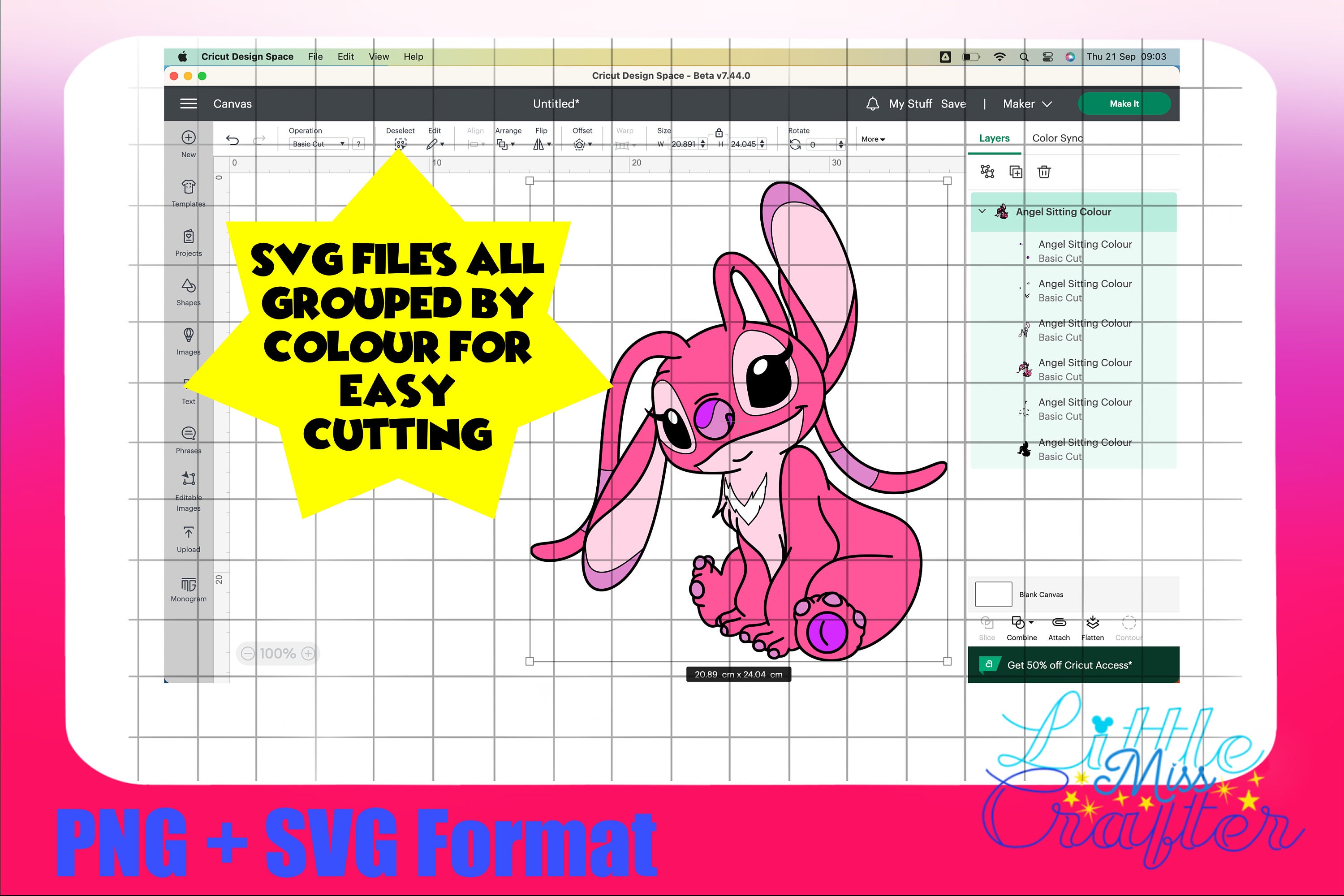 Angel Experiment 624 Lilo and Stitch SVG and PNG in Colour and Black ...