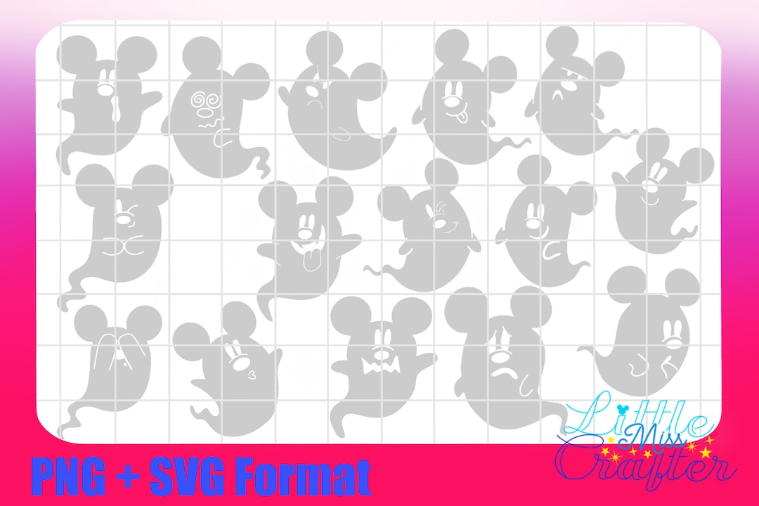 15 Ghost Mickey SVG and PNG Files, Perfect for Halloween or Just If You ...