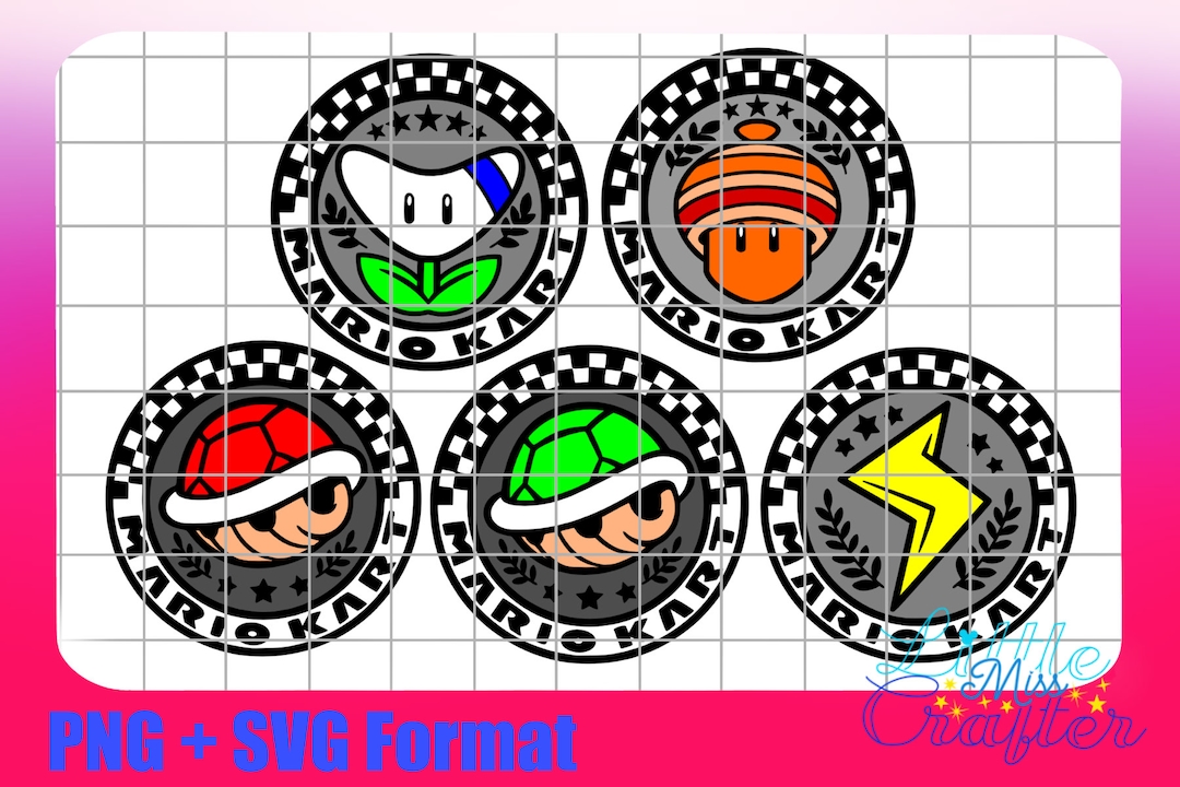 Mario Kart 4 Grand Prix Cup Emblems PNG + SVG Coloured Layers and ...