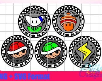 Mario Kart 4 Grand Prix Cup Emblems PNG SVG Coloured Layers - Etsy