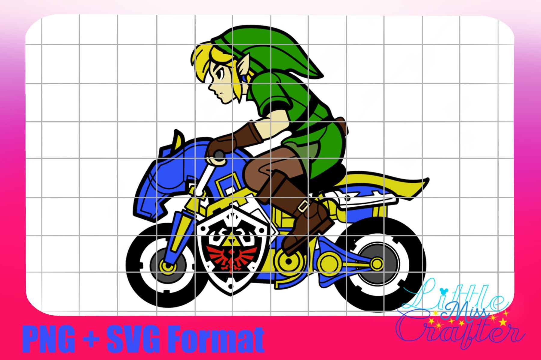 Link Legend of Zelda Mario Kart SVG and PGN Outline and Layered Colours ...