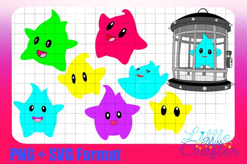 8 Luma Lumalee Bundle Mario Movie Super SVG and PNG Files, Digital ...