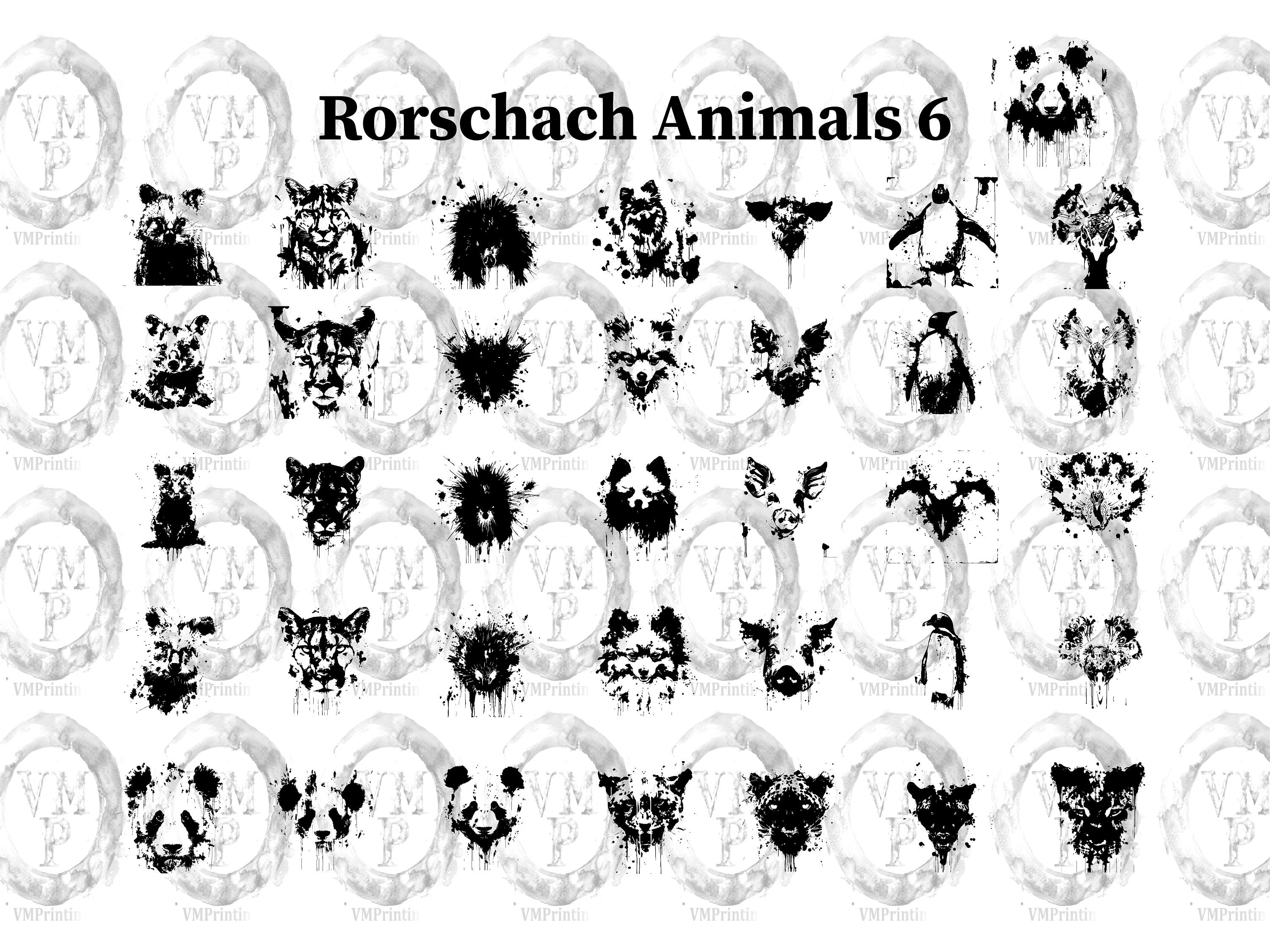 SVG & PNG Set of 288 Rorschach Animal Icons Bundle Zodiacs, Zoo ...