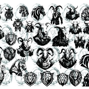 SVG & PNG - Set of 225 Black and White Dungeons and Dragons Icon Bundle ...