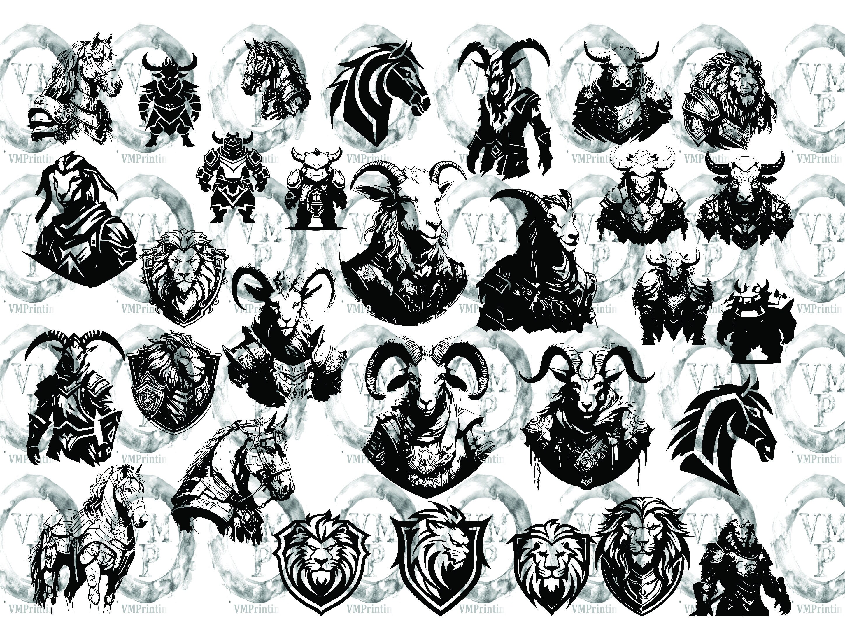 SVG & PNG - Set of 225 Black and White Dungeons and Dragons Icon Bundle ...