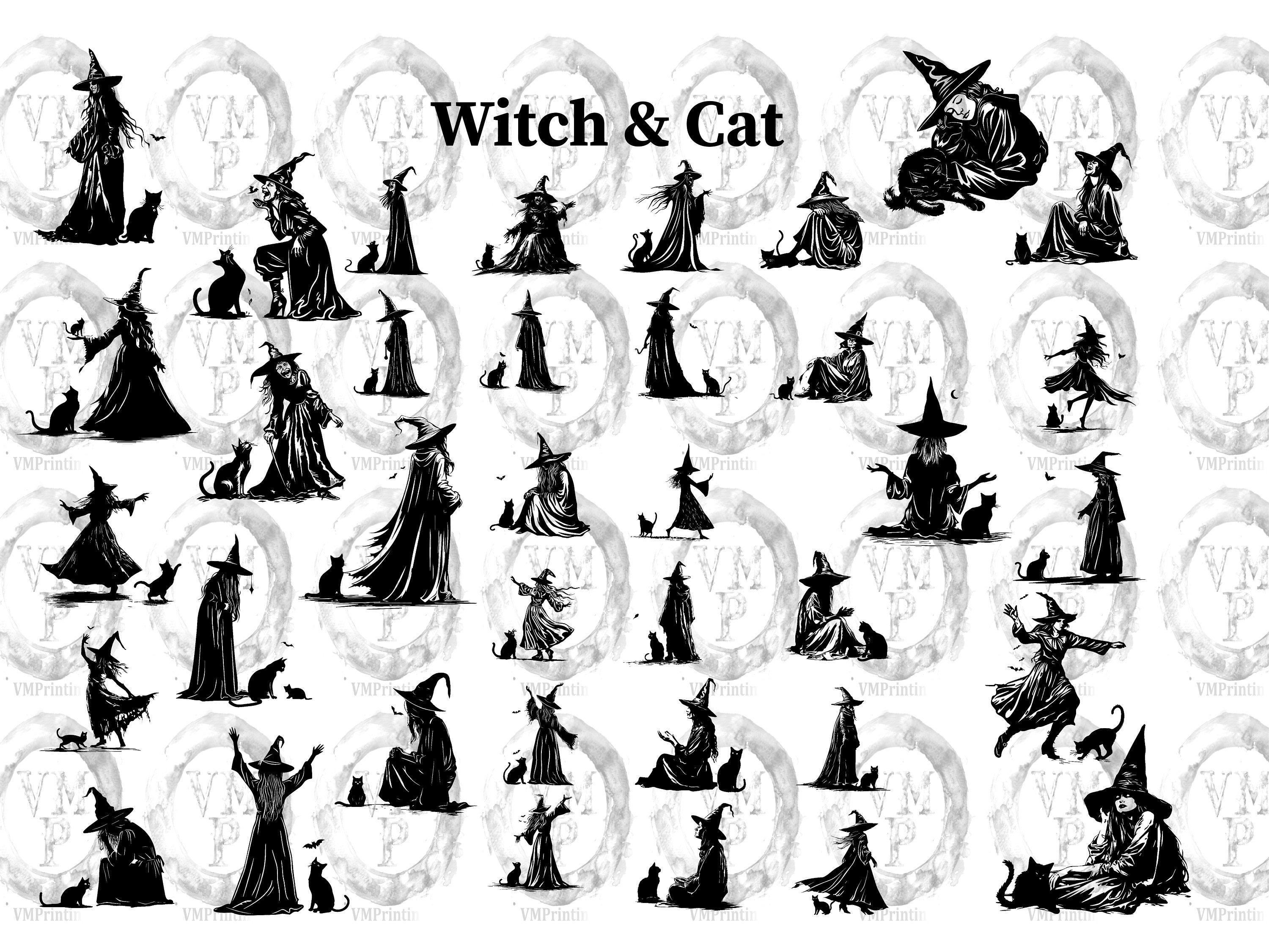 SVG & PNG - Set of 218 Witches, Witch Hunters, and Witchers Icons ...
