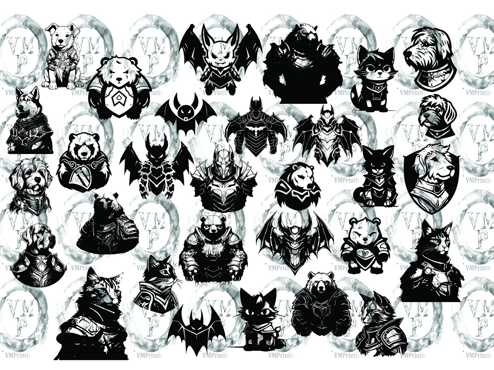 SVG & PNG - Set of 225 Black and White Dungeons and Dragons Icon Bundle ...