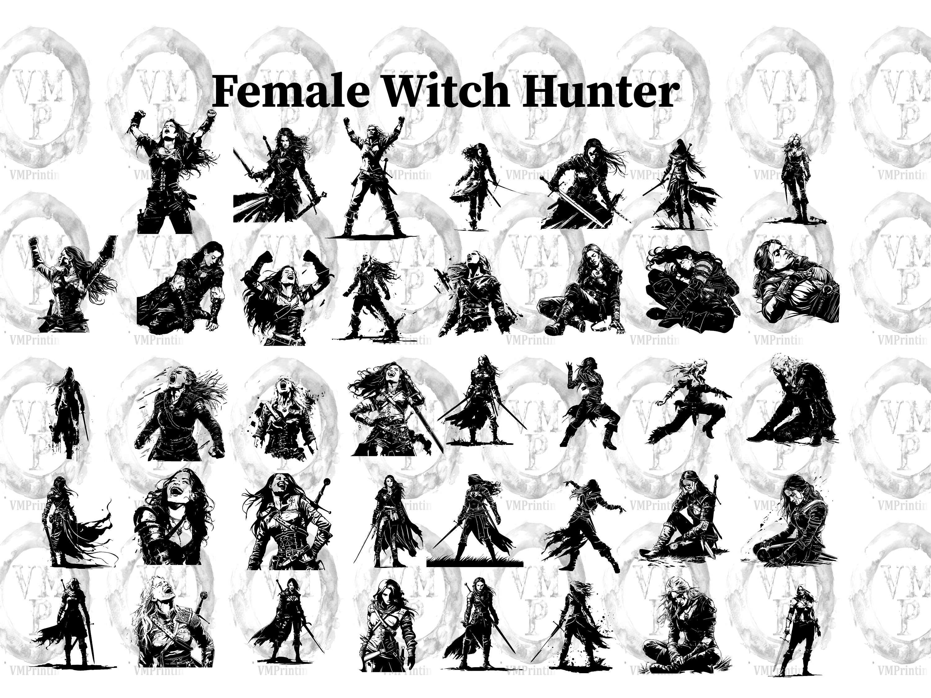 SVG & PNG - Set of 218 Witches, Witch Hunters, and Witchers Icons ...