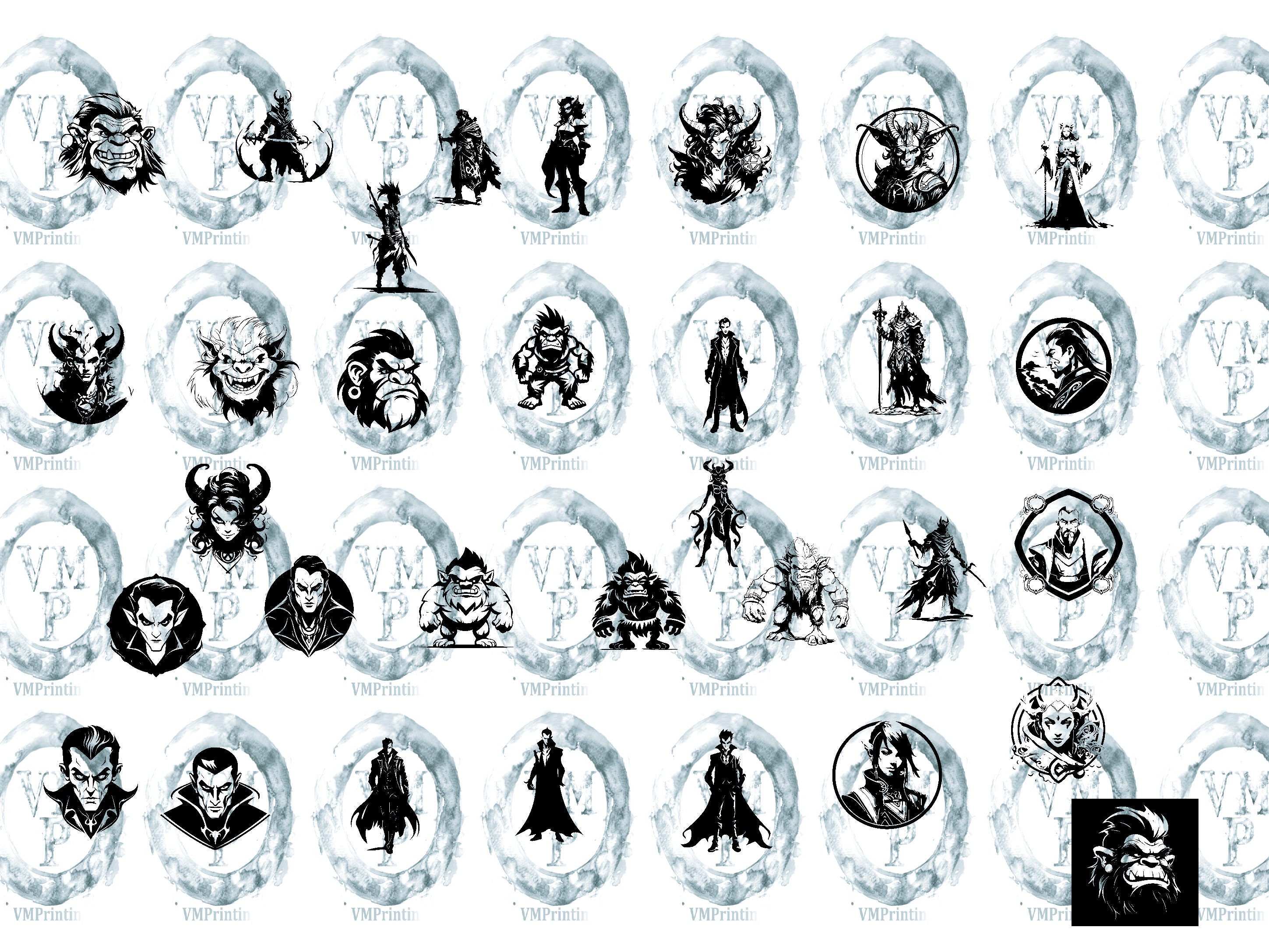 SVG & PNG Set of 225 Dungeons and Dragons Icons Bundle Zombies ...