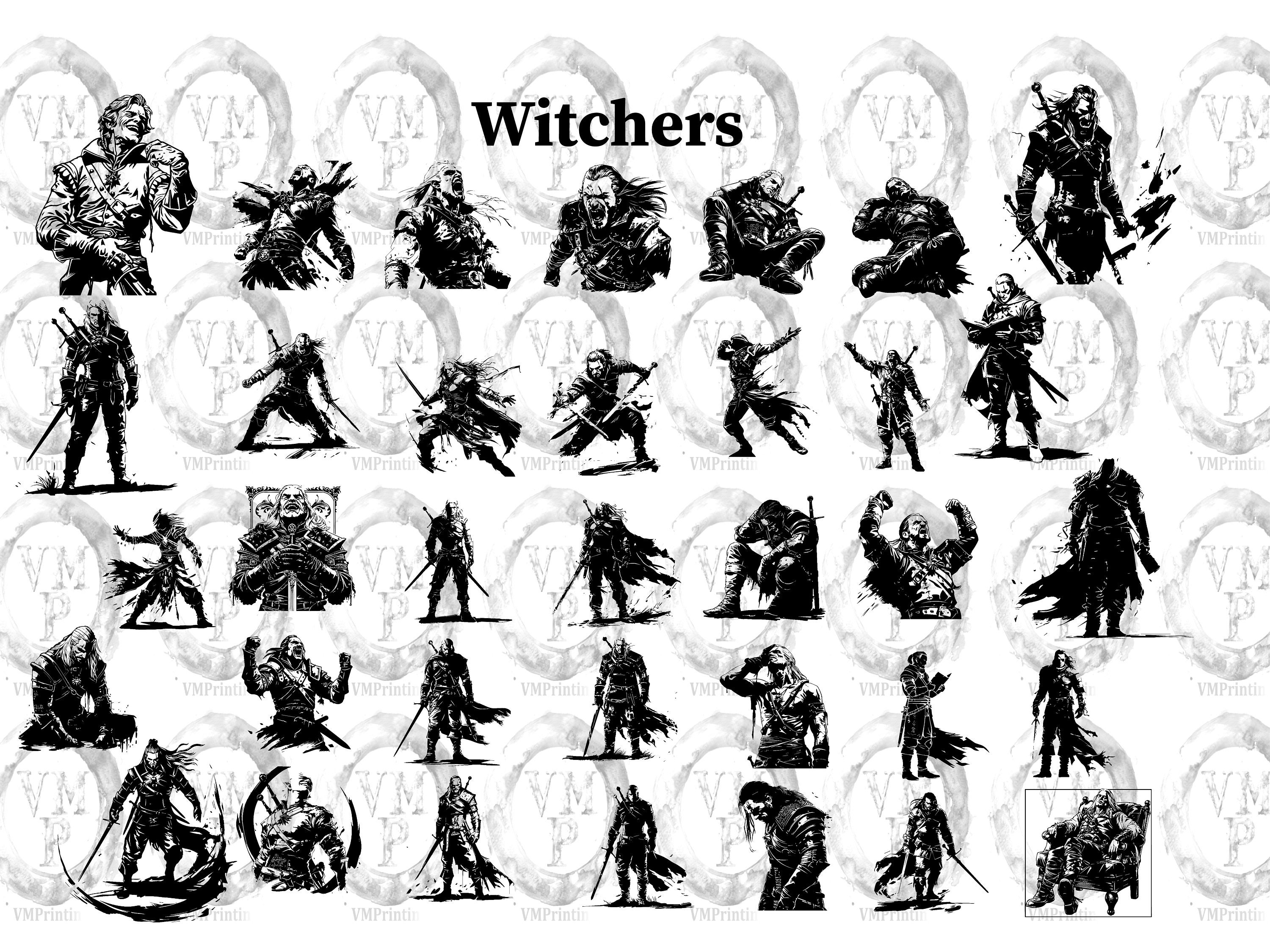 SVG & PNG - Set of 218 Witches, Witch Hunters, and Witchers Icons ...