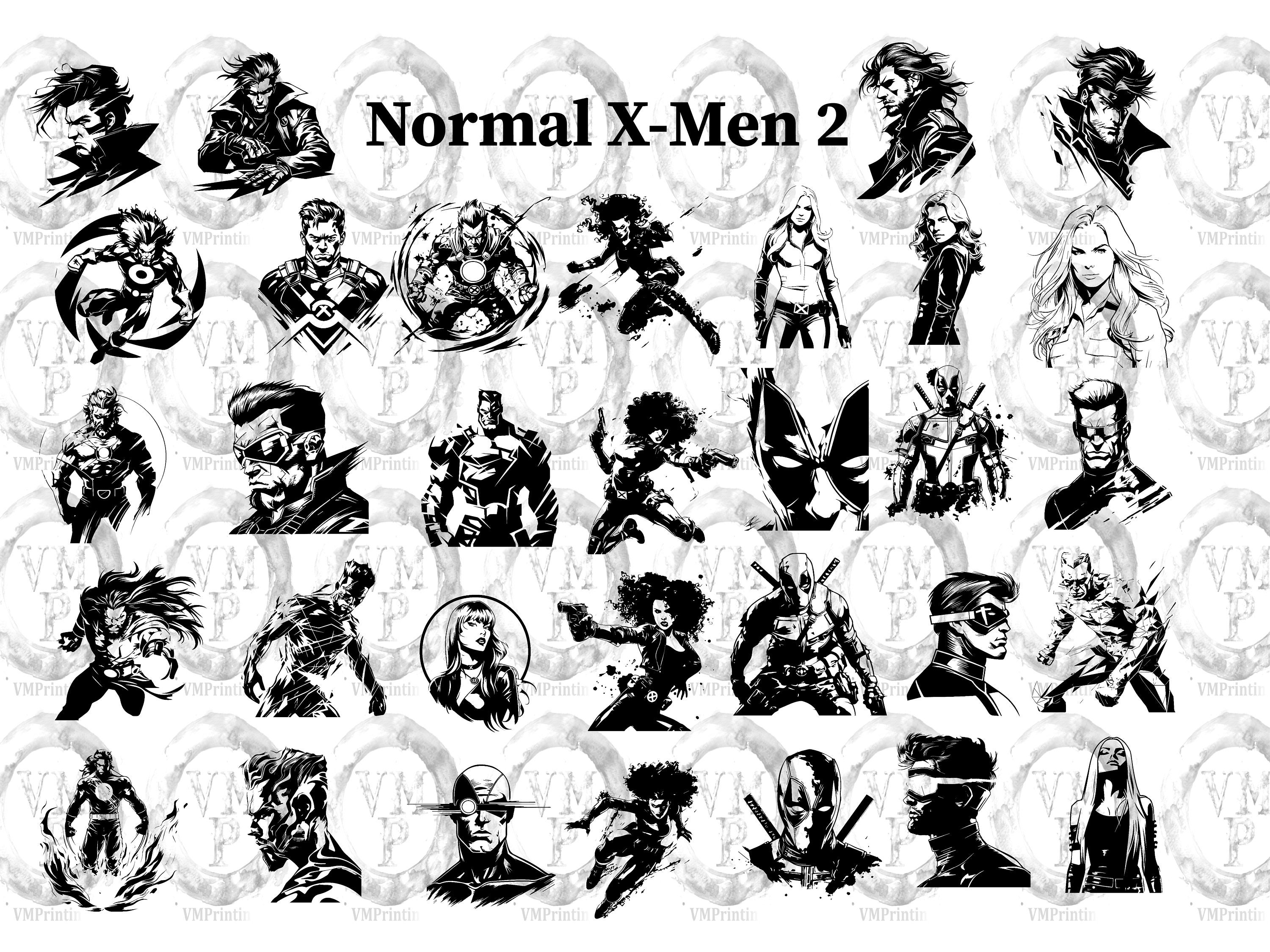SVG & PNG - Set of 220 X-men Icons Bundle - Wolverine, Gambit, Storm ...