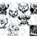 DXF, Eps, SVG & PNG - Set of 40 Dungeons and Dragons Owlbear Icons ...