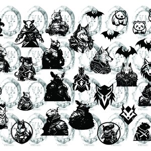 SVG & PNG - Set of 225 Black and White Dungeons and Dragons Icon Bundle ...