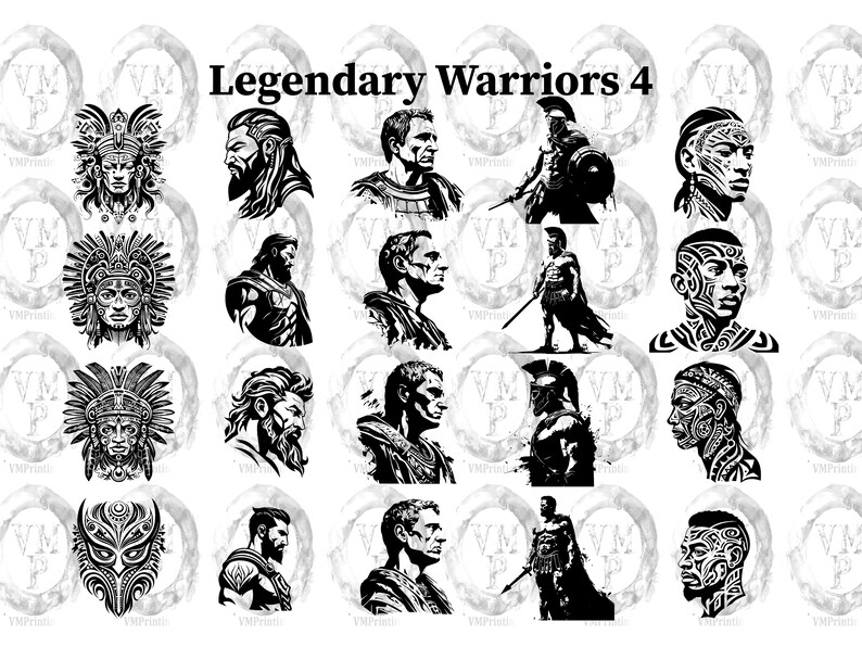 SVG & PNG - Set of 155 Legendary Warrior Icons Bundle - Alexander ...