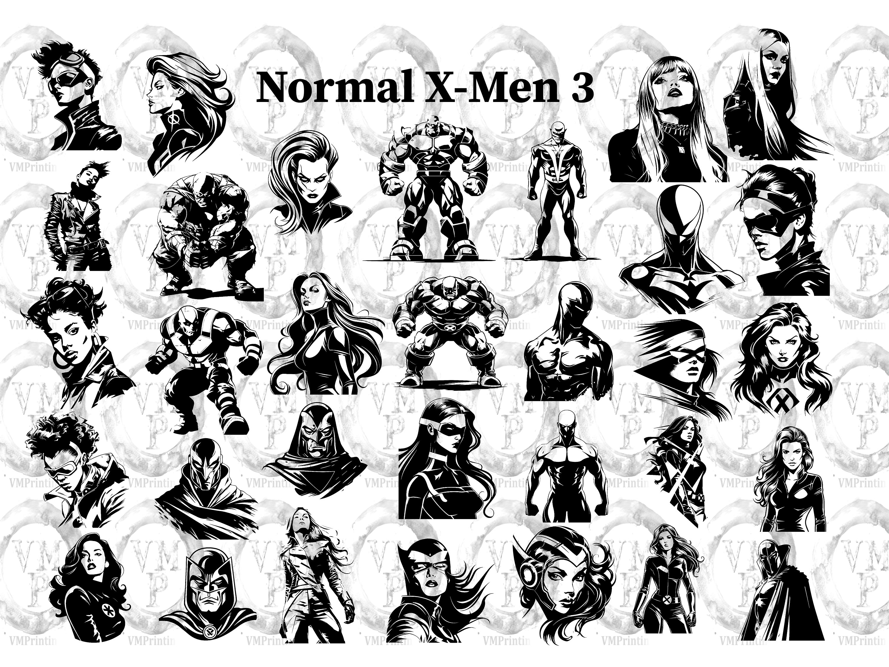 SVG & PNG Set of 220 X-men Icons Bundle Wolverine, Gambit, Storm, Beast ...