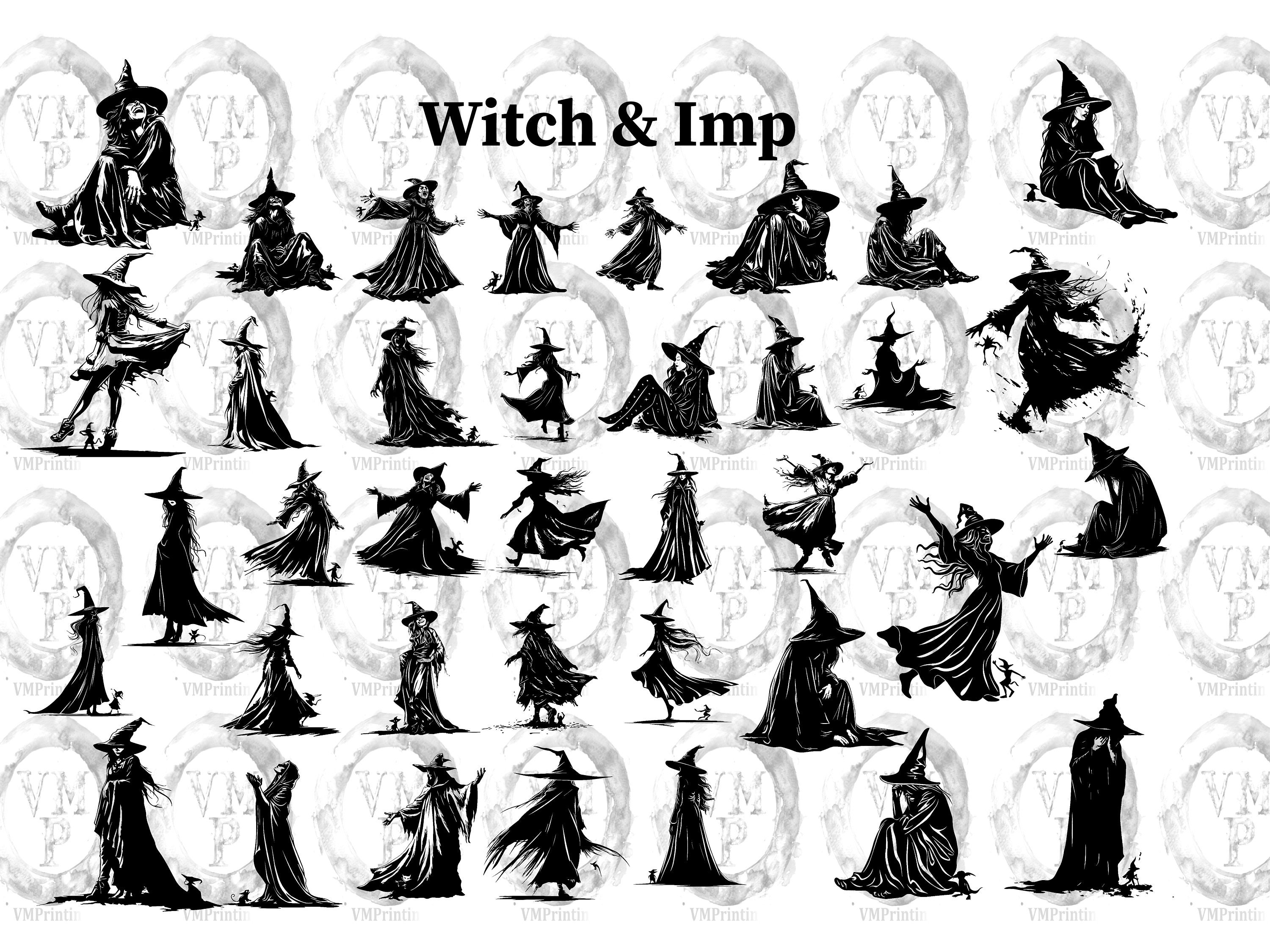 SVG & PNG - Set of 218 Witches, Witch Hunters, and Witchers Icons ...