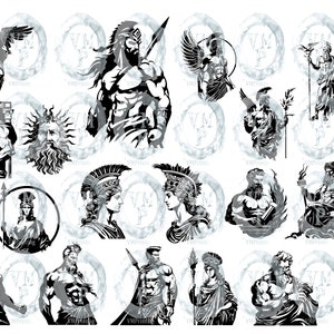 Greek Gods Icon Bundle – Mythology Clipart, SVG & PNG (commercial Use ...