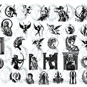 SVG & PNG - Set of 251 Roman Gods Icons Bundle-mythology-venus, Neptune ...