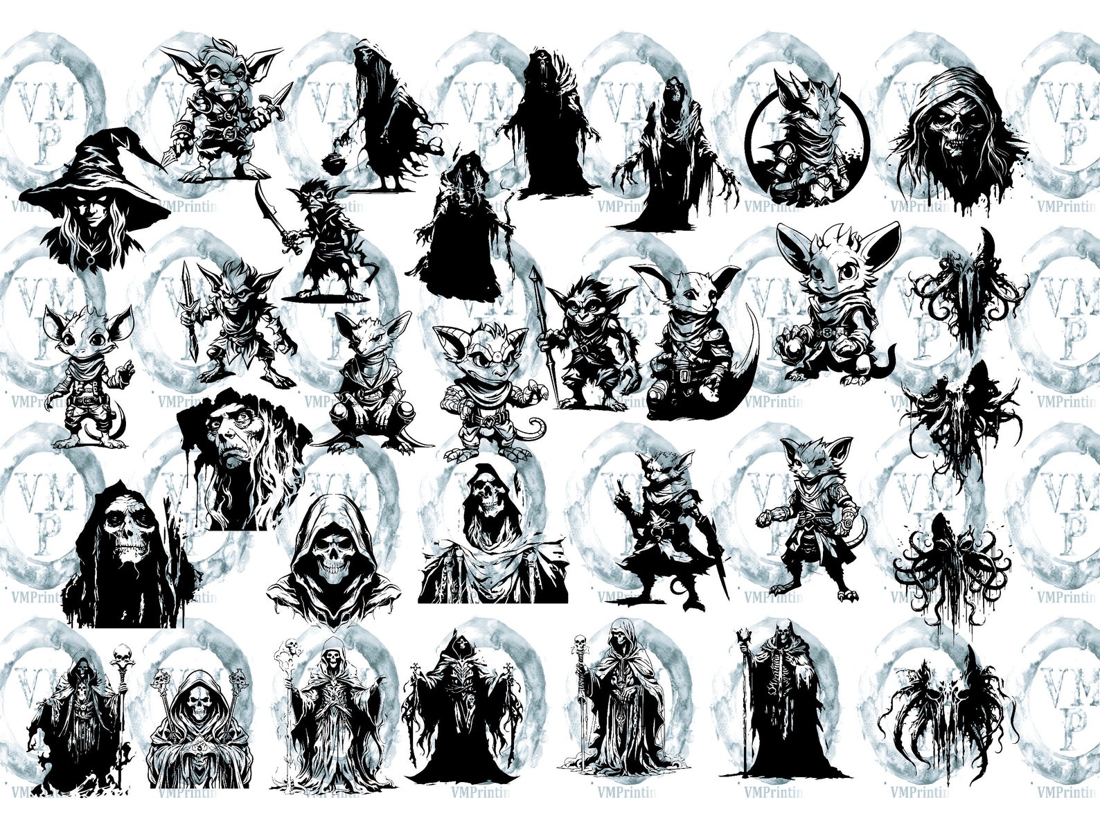 SVG & PNG Set of 225 Dungeons and Dragons Icons Bundle Zombies ...