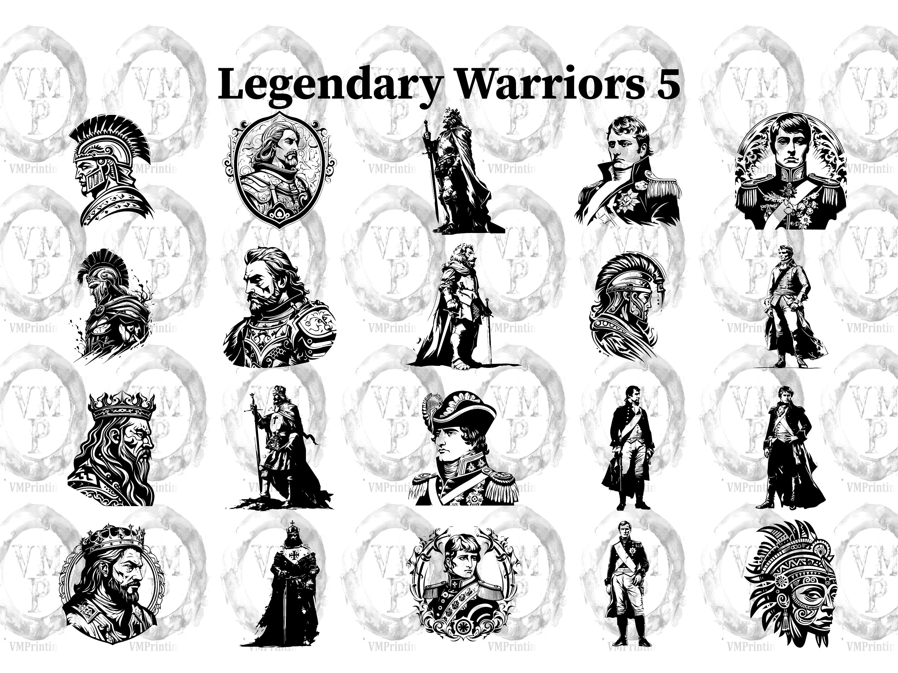 SVG & PNG - Set of 155 Legendary Warrior Icons Bundle - Alexander ...
