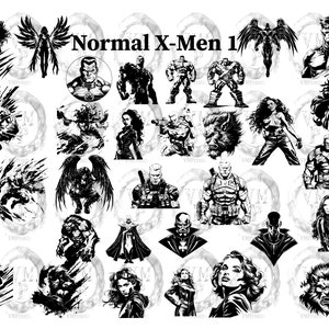 SVG & PNG - Set of 220 X-men Icons Bundle - Wolverine, Gambit, Storm ...
